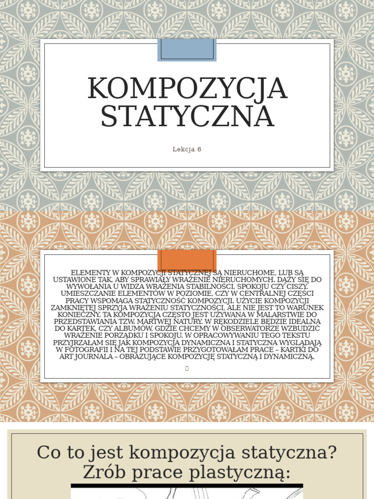 Kompozycja Statyczna | PDF