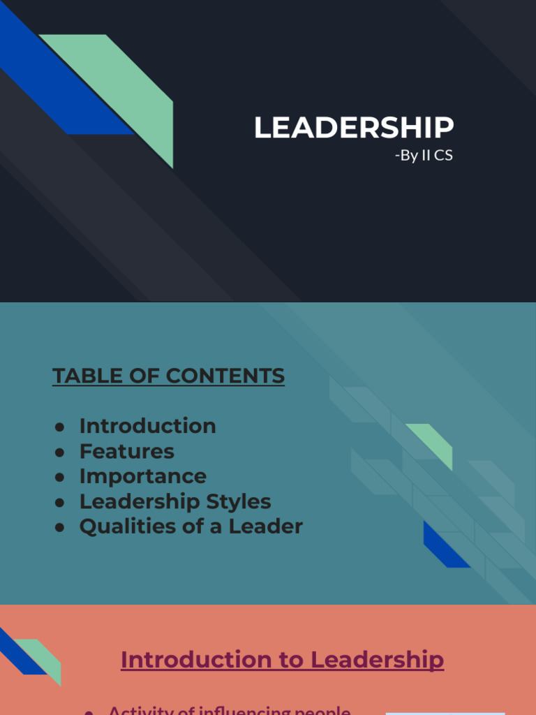 Essential Leadership Concepts Explained | PDF