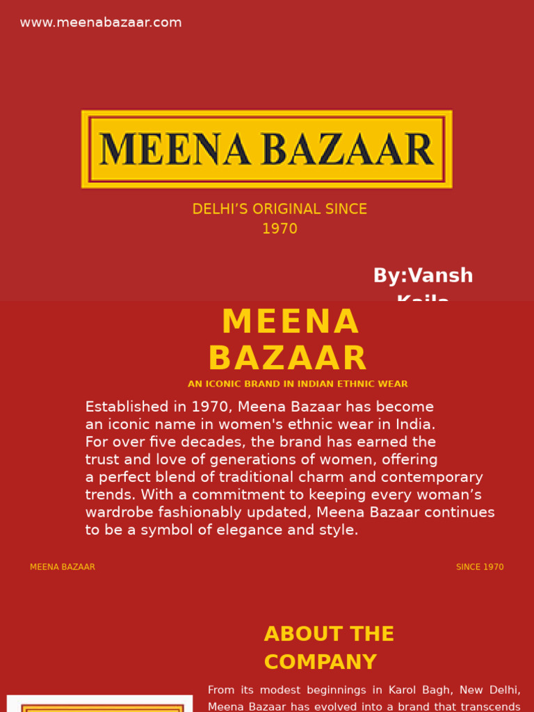 Meena Bazaar: Iconic Ethnic Wear Since 1970 | PDF | Fashion | Clothing