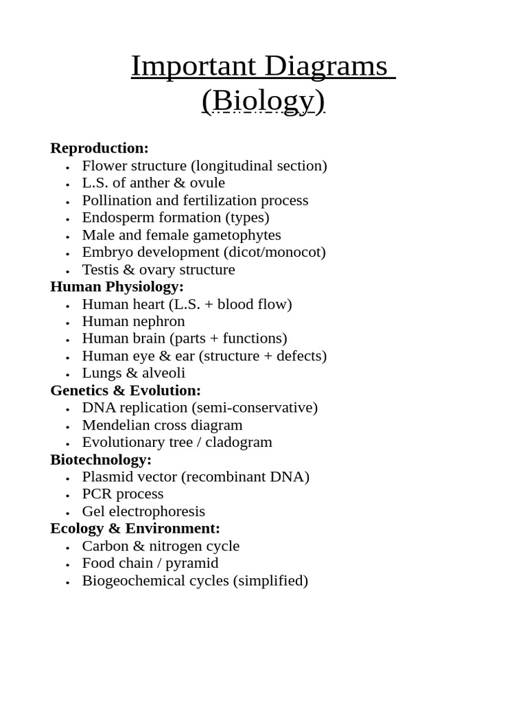 Bio Diagrams | PDF