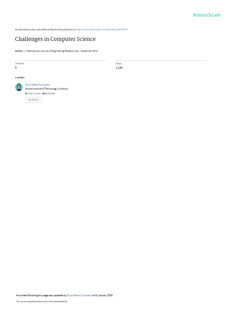 Computer Science Challenges Overview | PDF | Computer Data Storage ...