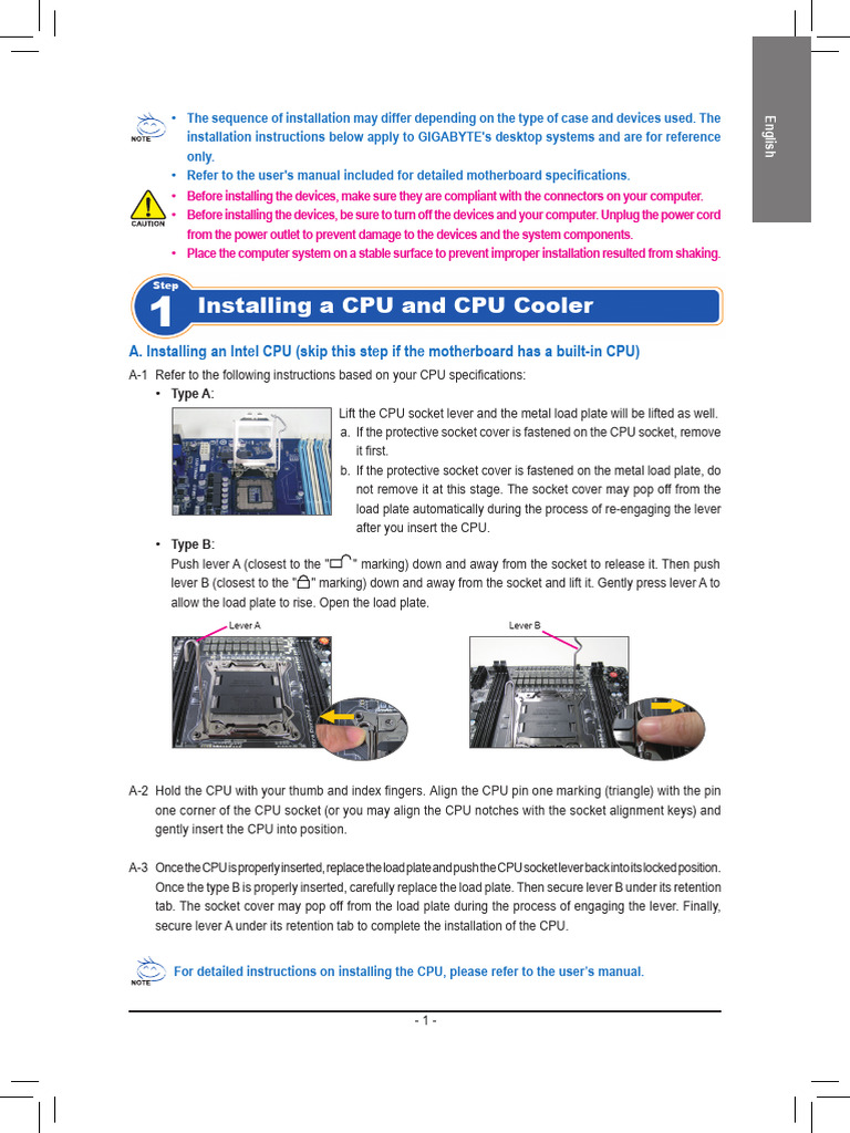 CPU and Cooler Installation Guide | PDF | Electrical Connector ...