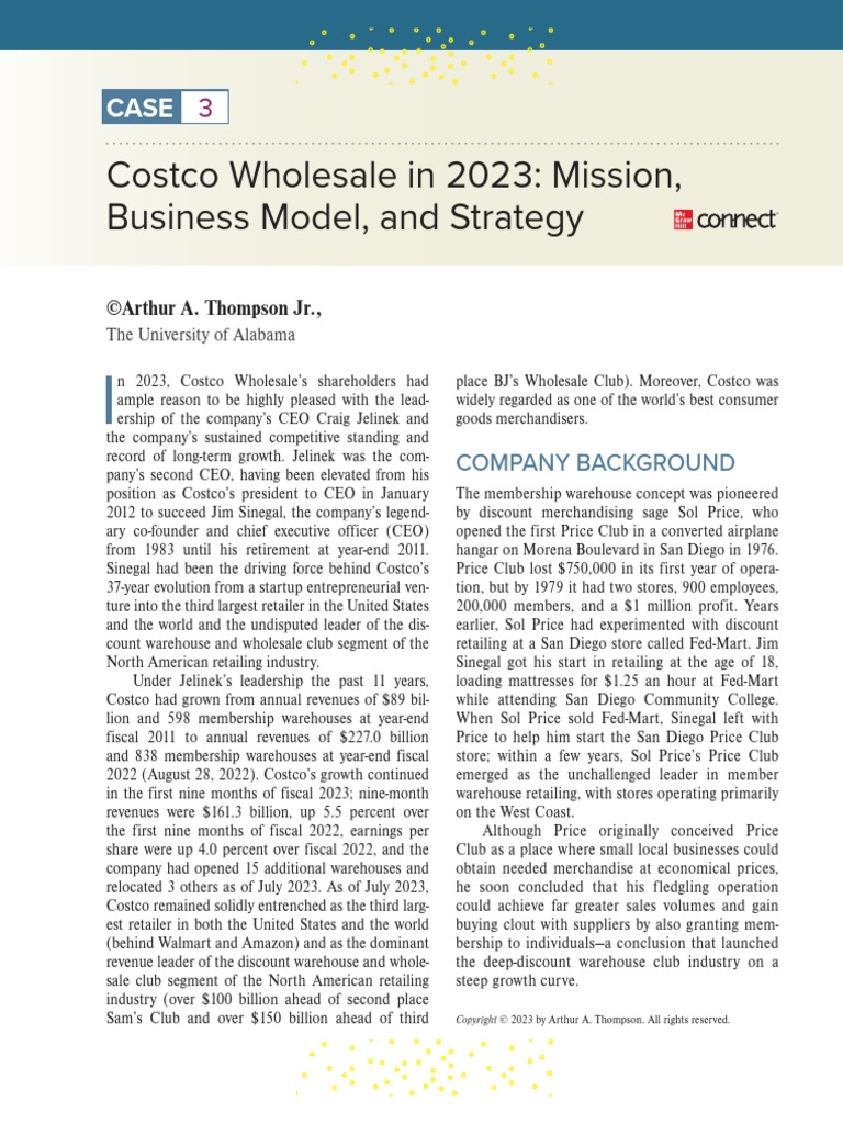 Costco's Growth and Leadership Insights | PDF | Costco | Dividend