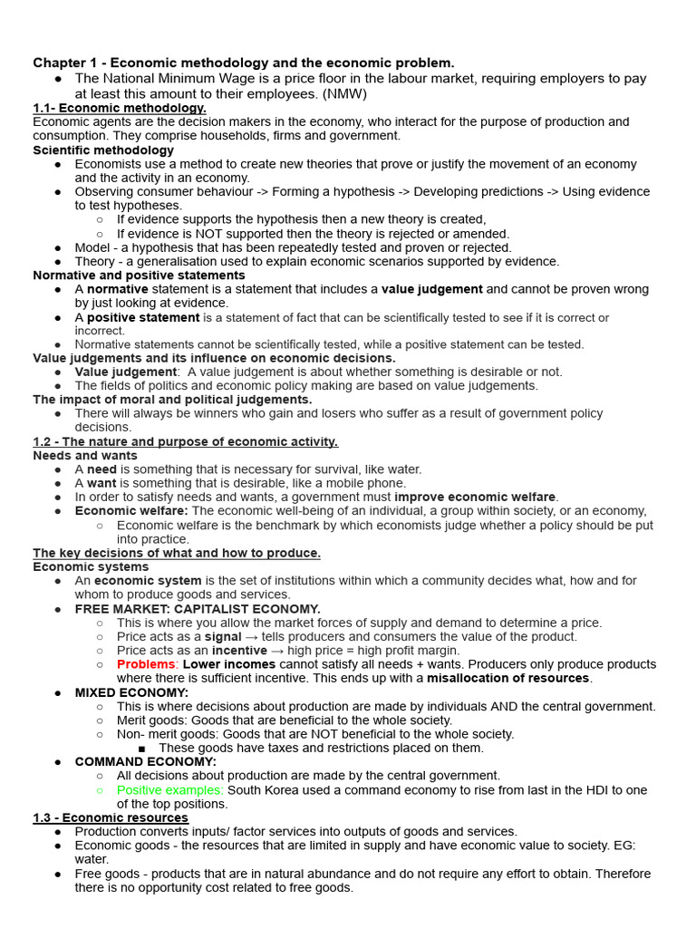 Economic Methodology and Resource Allocation | PDF | Economics | Economies