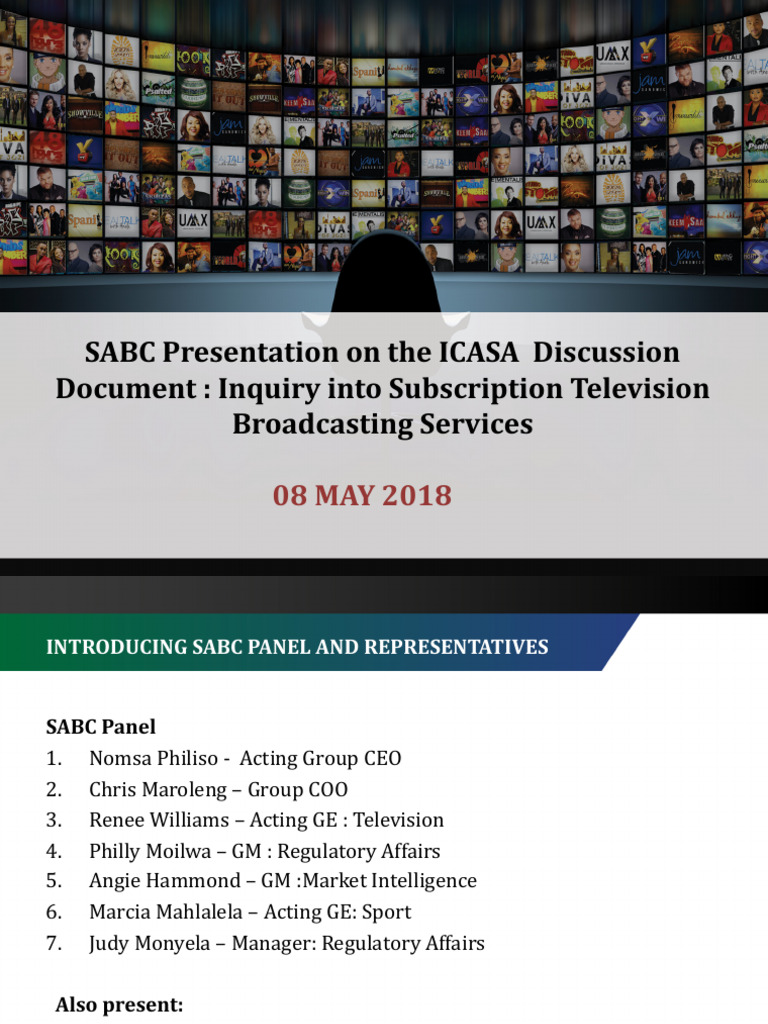 SABC Submission on ICASA TV Inquiry | PDF | Pay Television | Television