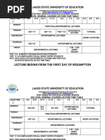 100 Level Csc Time Table-1 | PDF