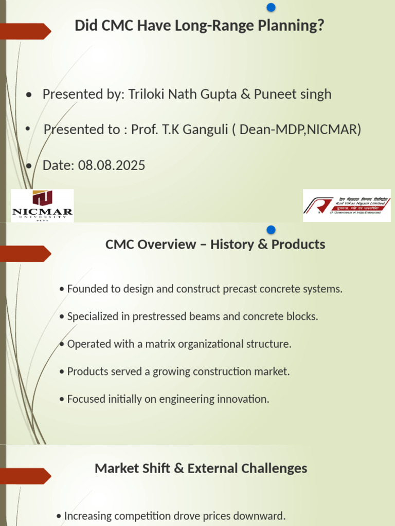 Q1 Enhanced - CMC - Case - Study - Presentation | PDF | Strategic ...