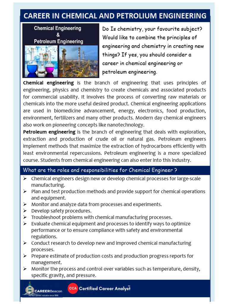Chemical vs Petroleum Engineering Careers | PDF | Natural Gas | Petroleum