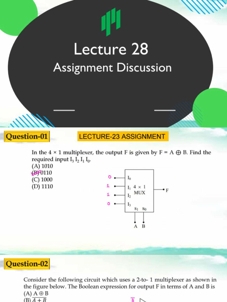 Lecture-28 - Assignment Discussion | PDF