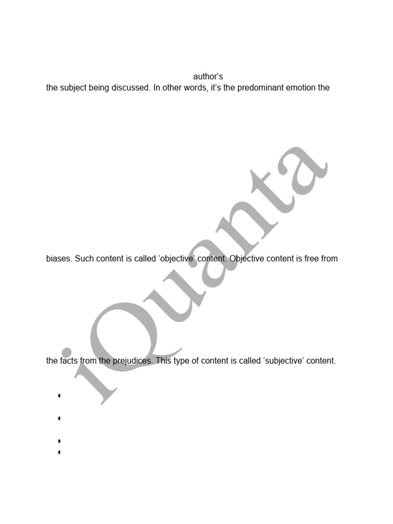 Tone of The Passage Notes | PDF | Anger | Bias