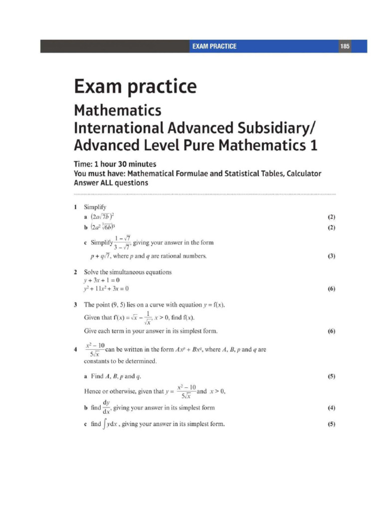 Maths P1 - Part 5 | PDF