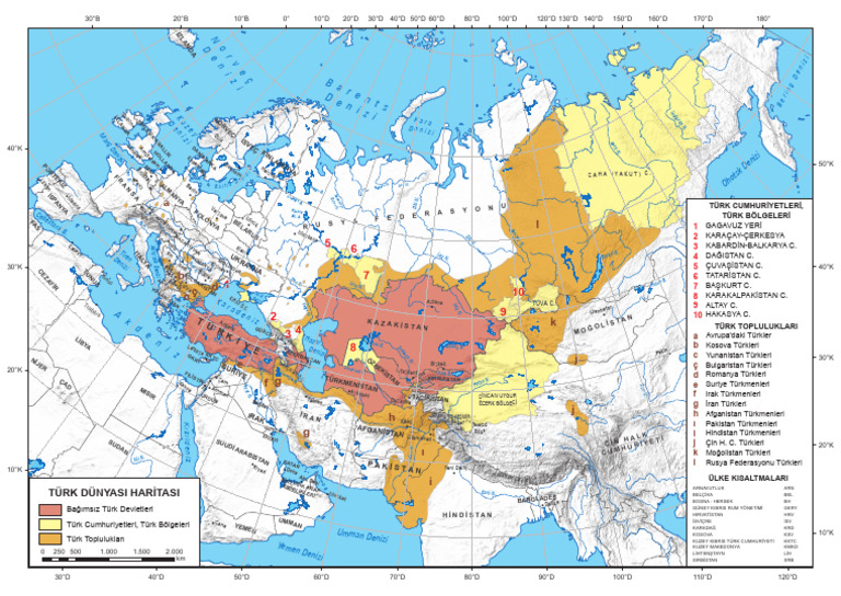 2 Turk Dunyasi Haritasi | PDF