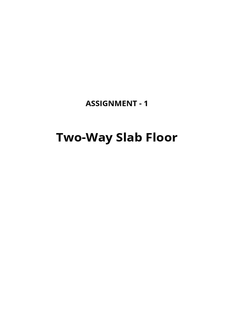 Assignment - Two-Way Slab Floor | PDF | Force | Column