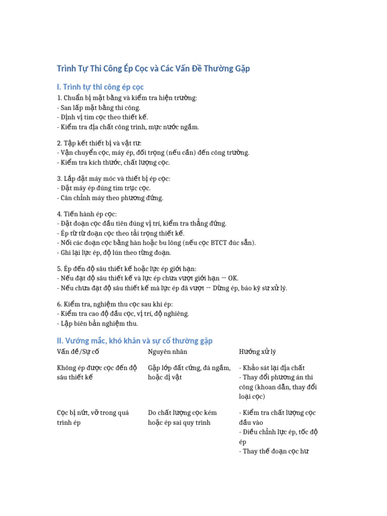 Trinh Tu Thi Cong Ep Coc | PDF