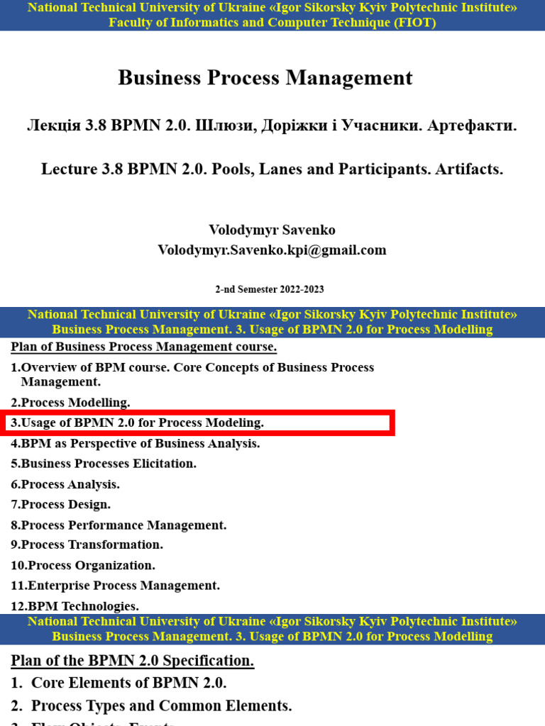 BPMN 2.0: Pools, Lanes, and Artifacts | PDF | Business Process ...