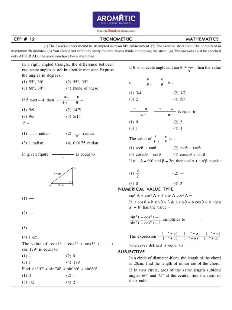 Trigonometric | PDF | Trigonometric Functions | Rotation