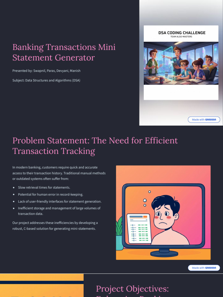 C-Based Banking Mini Statement Generator | PDF | Usability | System