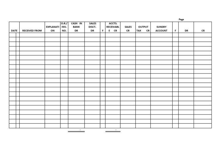 Cash Receipts Journal | PDF