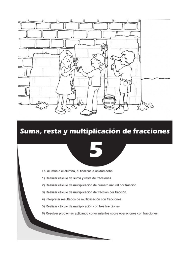 Matematica 6to - Unidad 5 - Suma, Resta y Multiplicacion de Fracciones ...