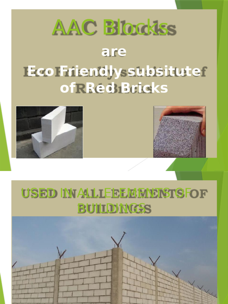 Eco-Friendly AAC Blocks for Construction | PDF | Cement | Lime (Material)
