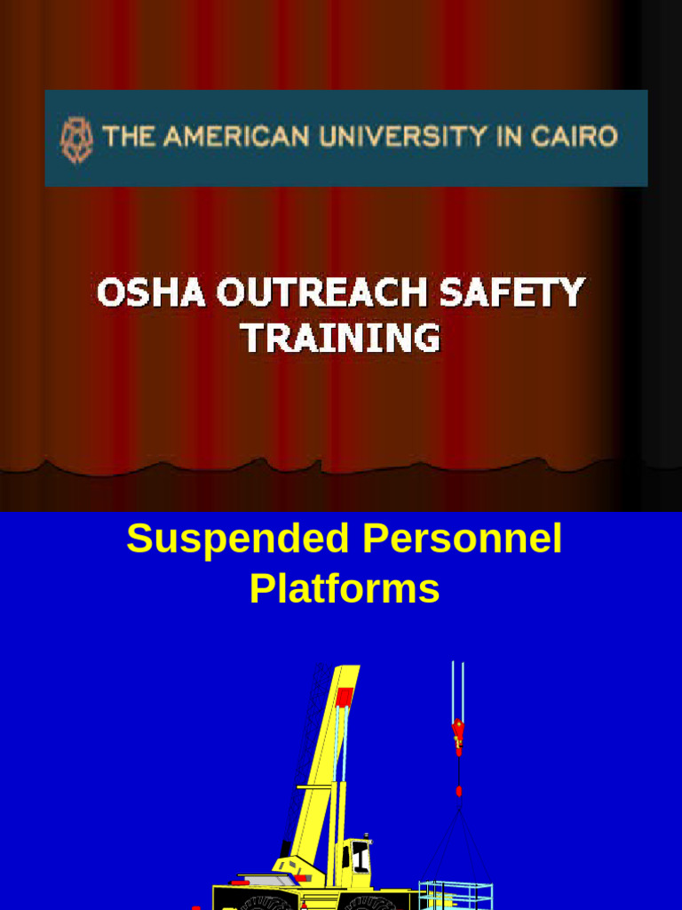 OSHA Guidelines for Personnel Baskets | PDF