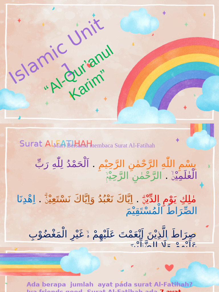 Week 2 Islamic Unit 1 | PDF
