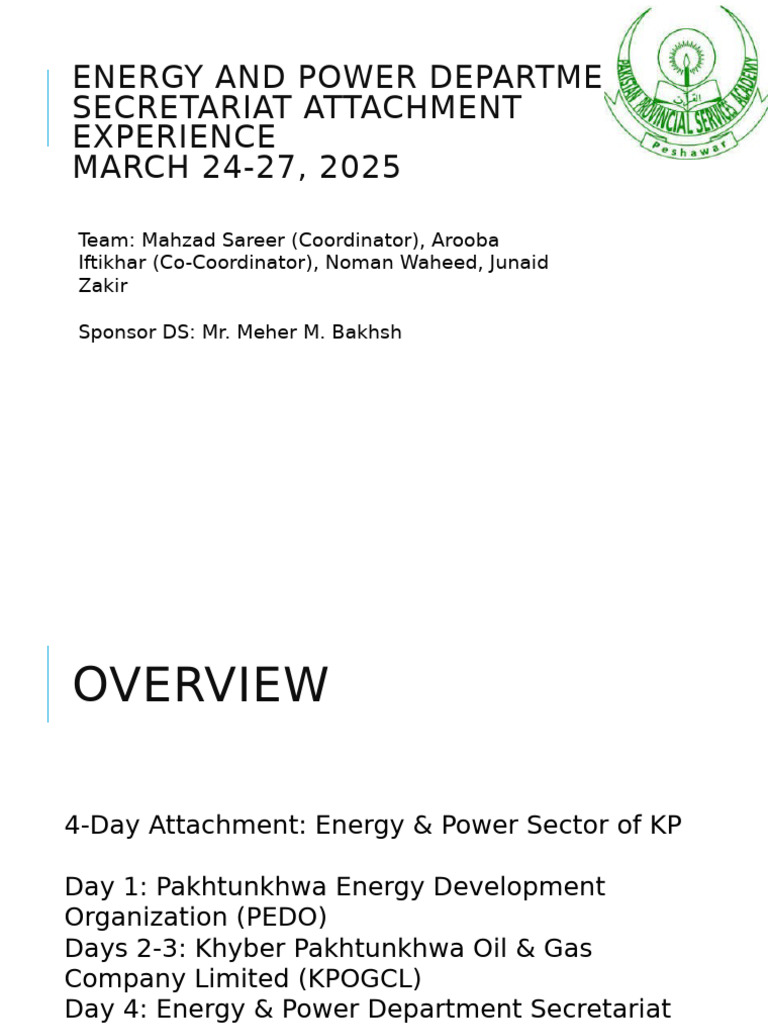 Energy and Power Department Attachment | PDF | Economies | Power (Physics)