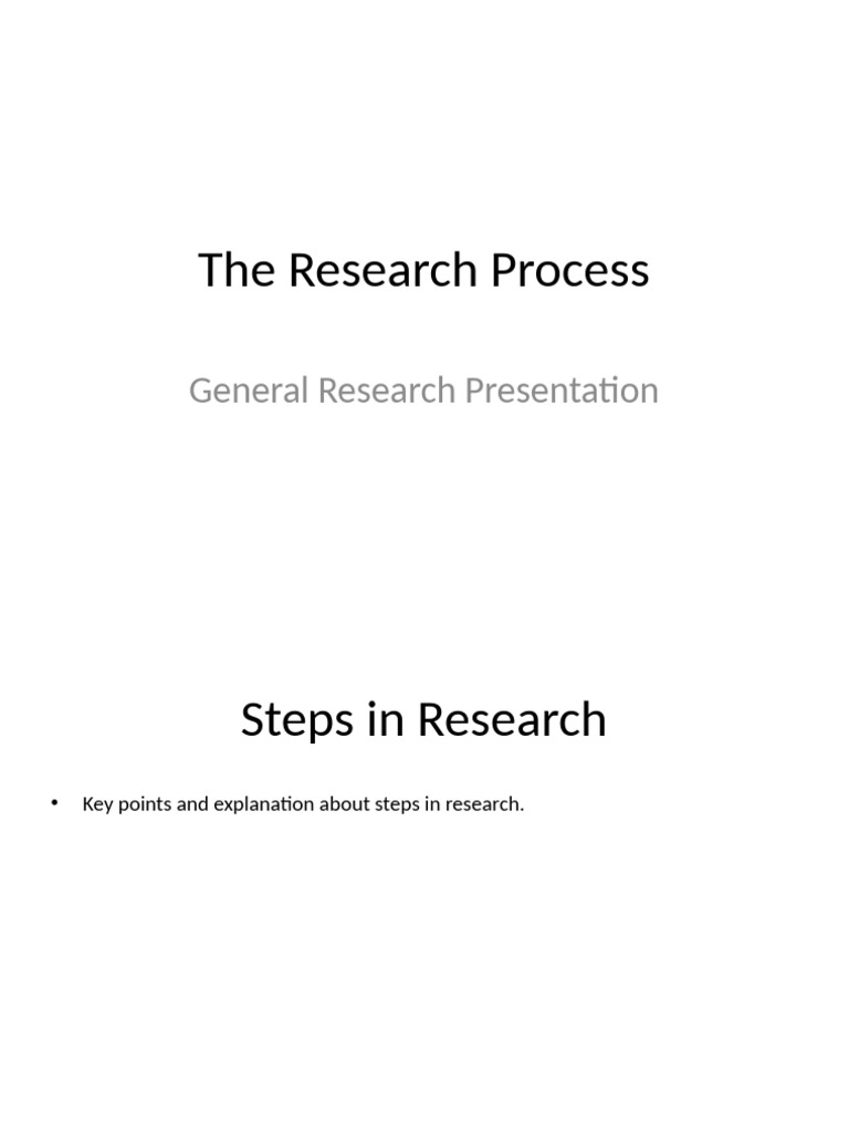 The Research Process | PDF