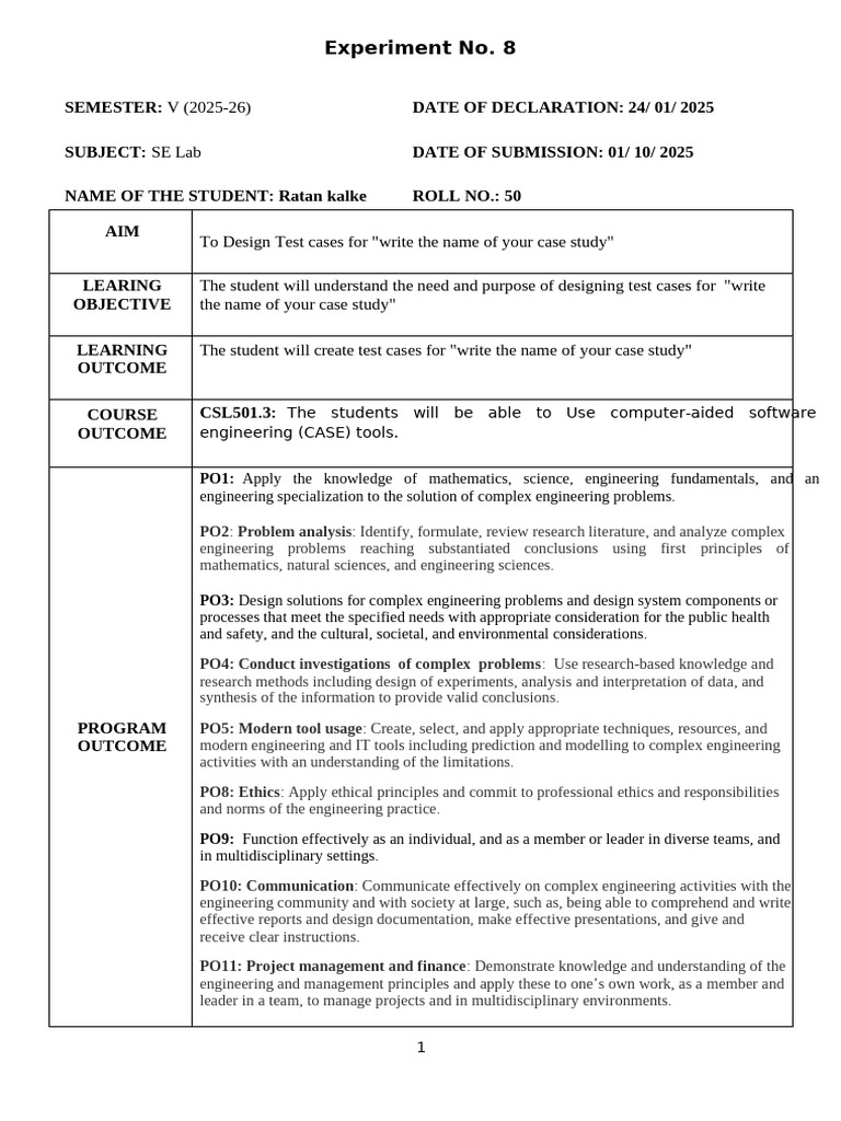 EXP-8 Ratan Kalke 50 Batch-C | PDF | Engineering | Experiment