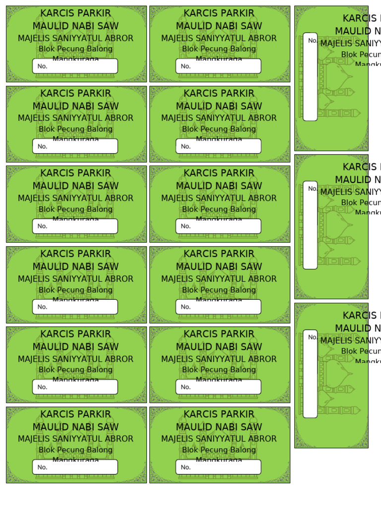 Karcis Parkir 2 | PDF
