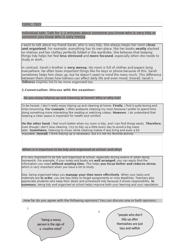 The Importance of Tidiness and Organization | PDF | Creativity ...