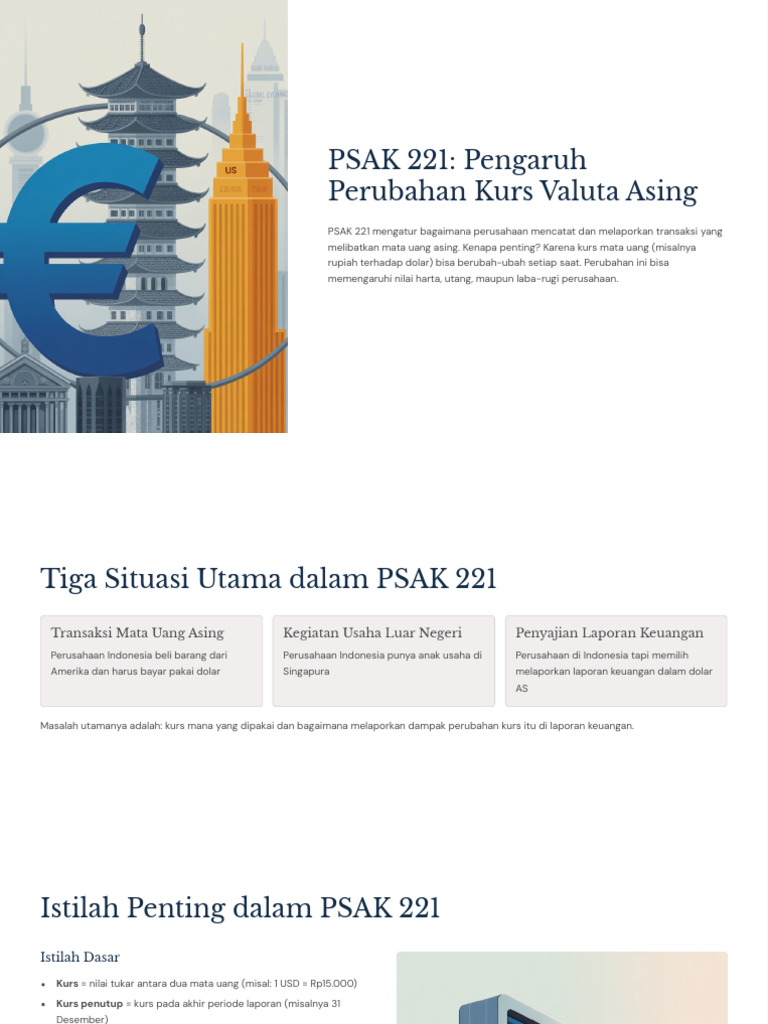 PSAK 221 - Pengaruh Perubahan Kurs Valuta Asing-1 | PDF