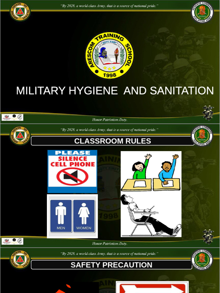 Military Hygiene and Sanitation Guide | PDF | Sanitation | Hygiene