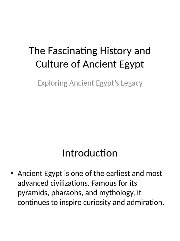 Ancient Egypt Presentation | PDF