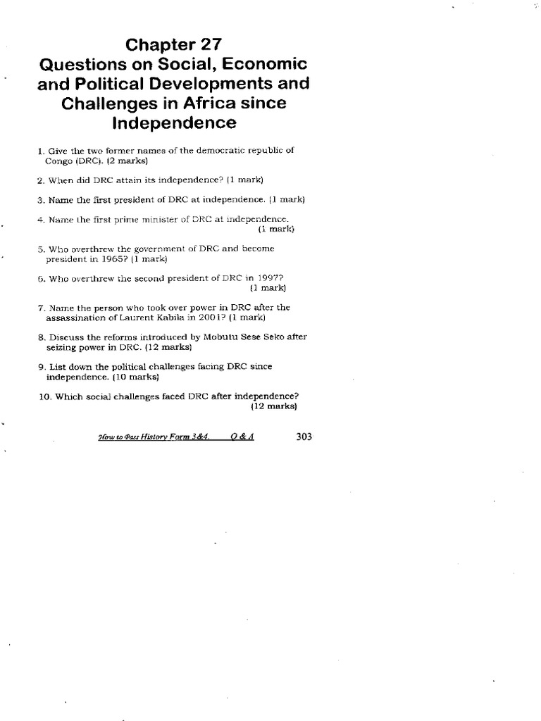 Social Economic and Political Developments and Challenges in Africa | PDF