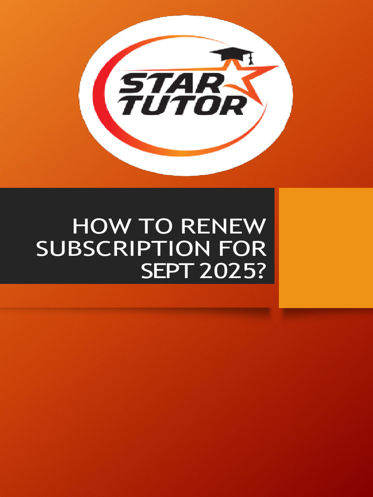 How To Renew Subscription For Sept 2025 | PDF