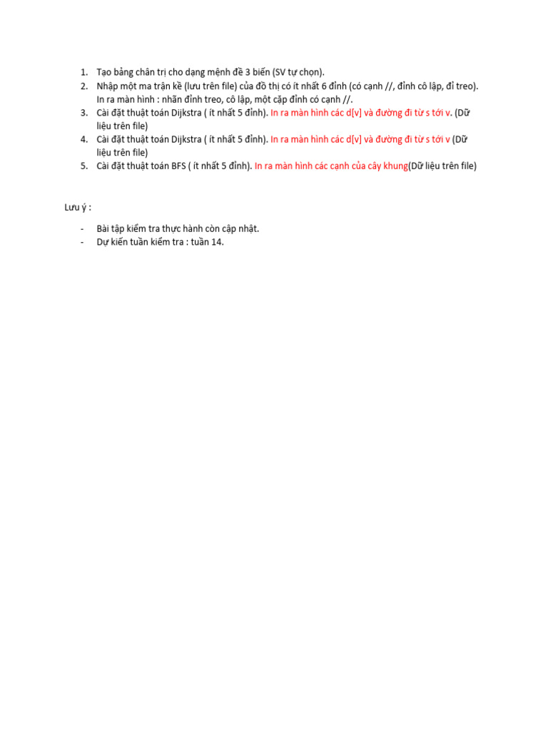 BaiTap KiemTra ThucHanh | PDF