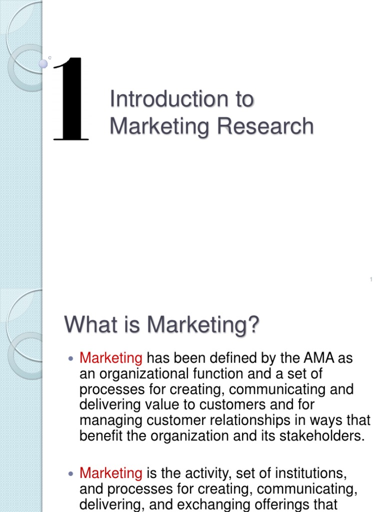 Introduction to Marketing Research | PDF | Marketing Research | Marketing