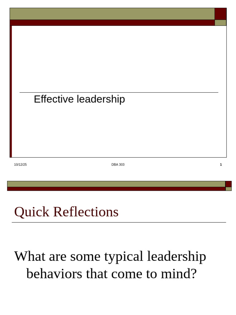 Effective Leadership | PDF | Leadership | Goal