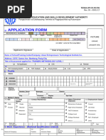TESDA Assessment Application Form | PDF