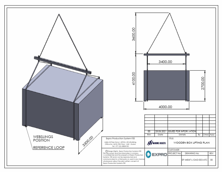 IA Package Skid - Lifting Drawing (Box-Up Skid) | PDF