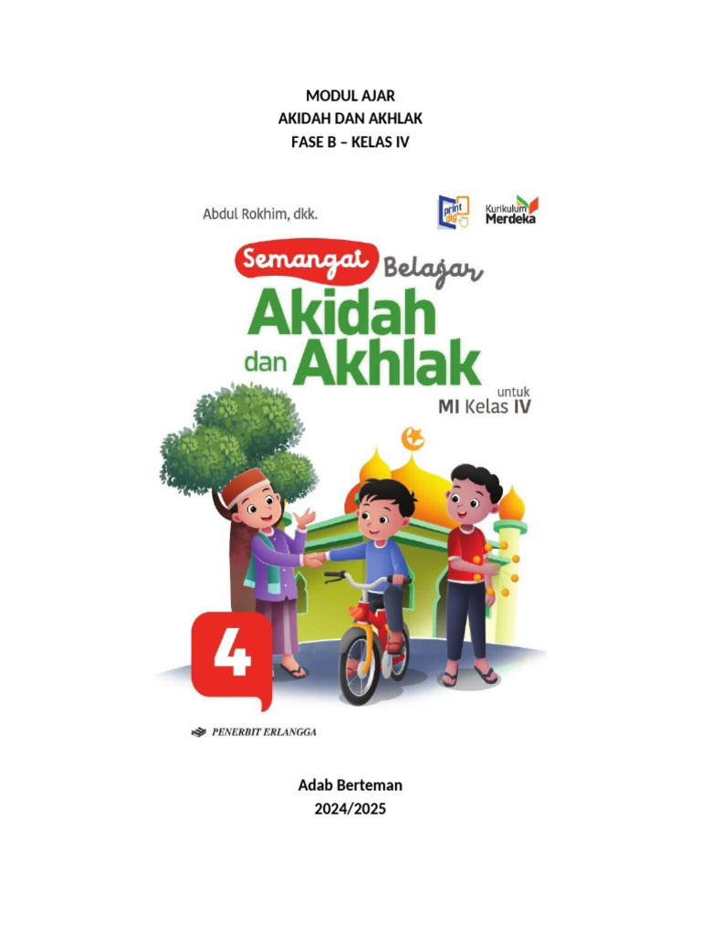 Adab Berteman untuk Kelas IV Islam | PDF
