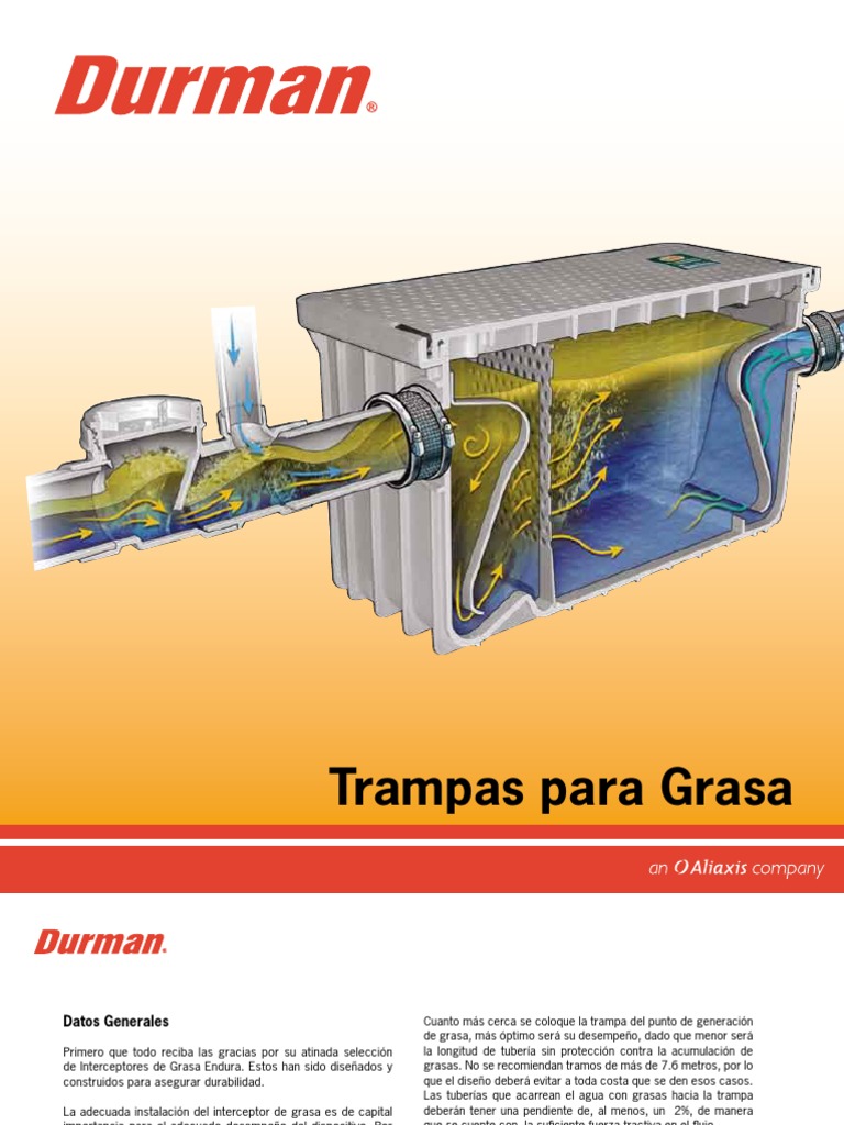 Trampas Para Grasas Durman | Tanques | Tubería (transporte de fluidos)