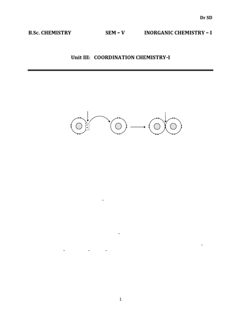 Coordination Chemistry I | PDF | Coordination Complex | Ligand