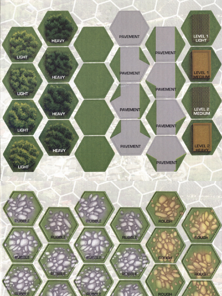 BattleTech 35141a - HexPack - Cities and Roads - Tiles | PDF