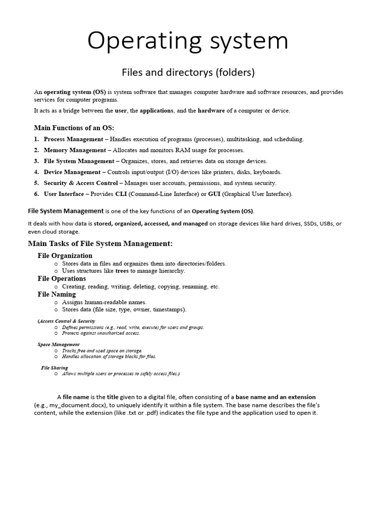 Operatingsystemandfiles1 418369 | PDF | Computer File | Operating System