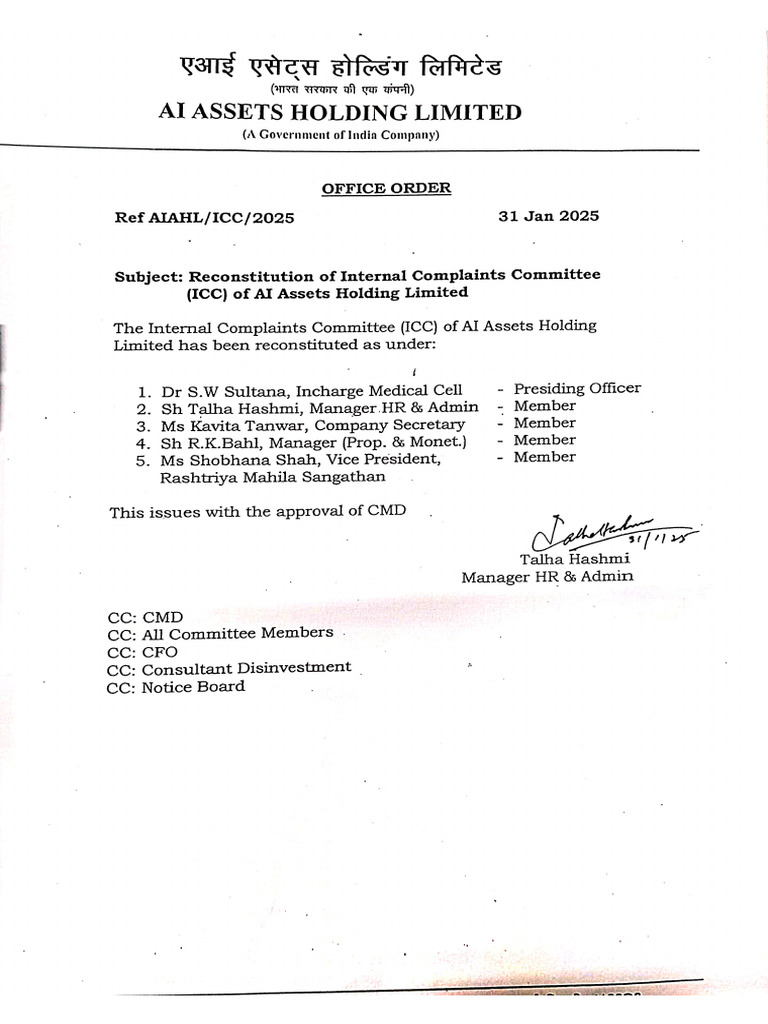 POSH Committee Members | PDF