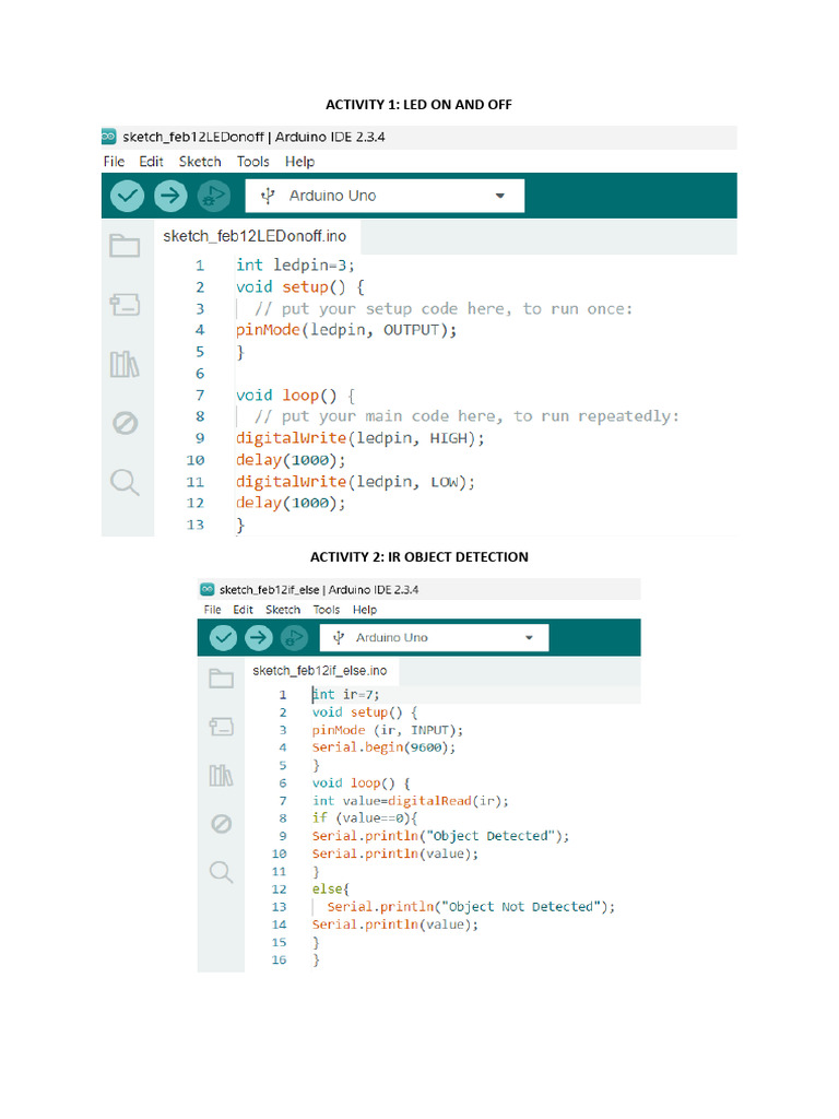 R KRISHNAVENI Arduino Program | PDF