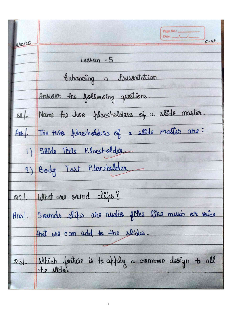 Class 5 Lesson 5 | PDF