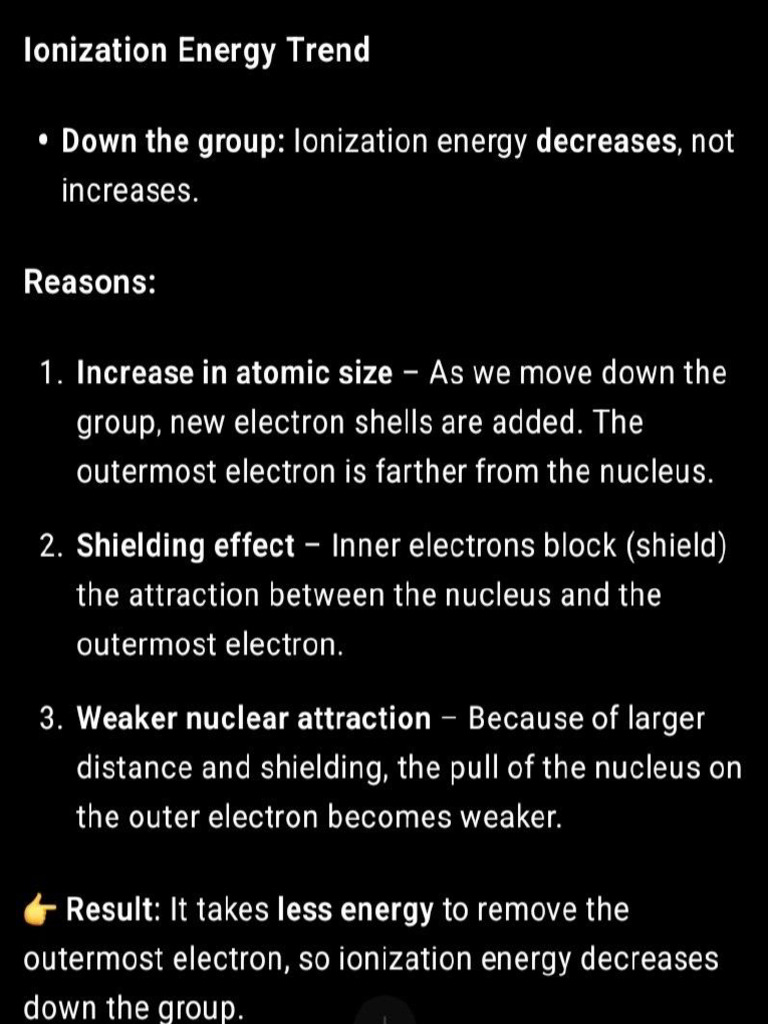 Ionization Energy and Electron Gain Enthalpy Trend | PDF